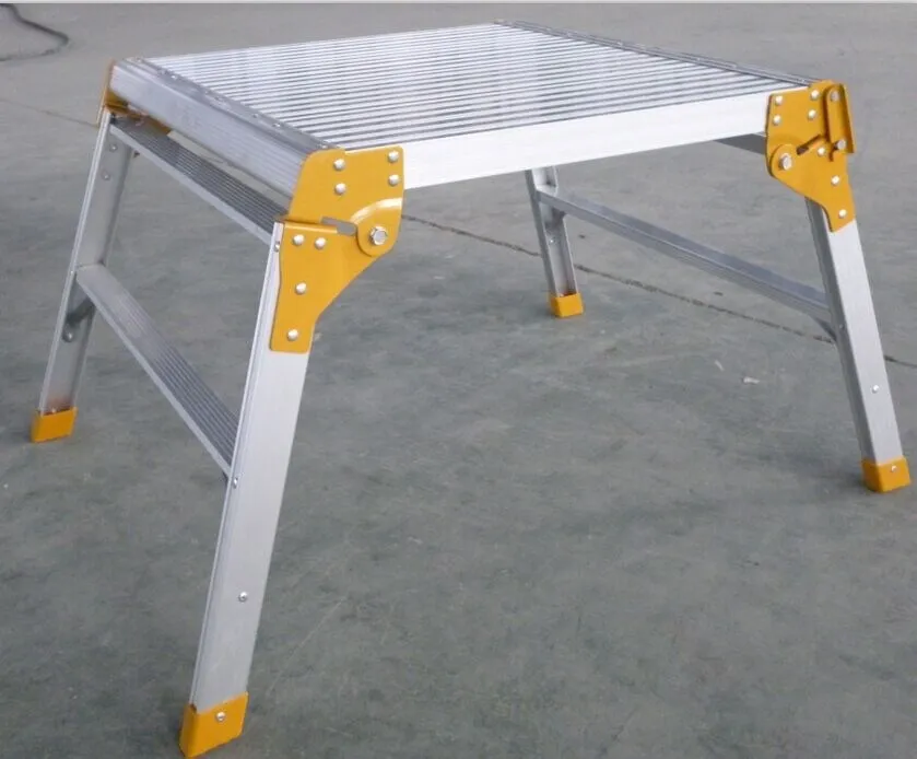 Adjustable Work Platform - 330 Lb Duty Rating, Aluminum Ladder