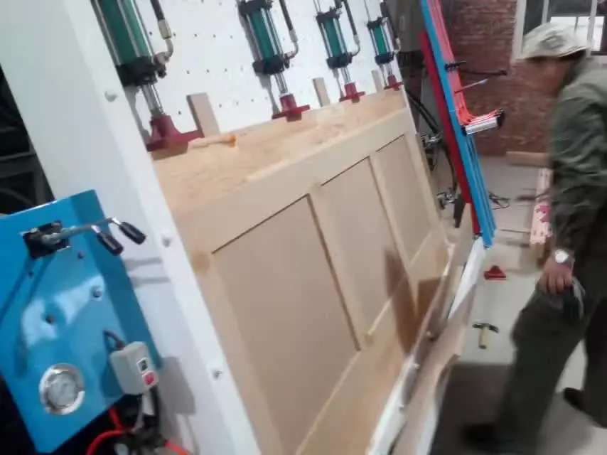 Single Side & Double Sides Wood Hydraulic Press Frame Assembly Door ...