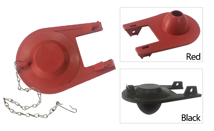 Rubber Toilet Flapper With 9'' Chain And Hook For Toilet Flush Valve ...