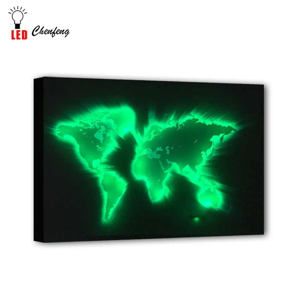 Illuminate Your Living Room with Unique World Map Canvas