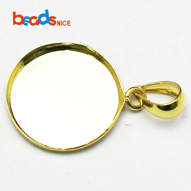 Beadsnice Pendant Blanks Bezel With Bail Solid Sterling Silver Bezel ...