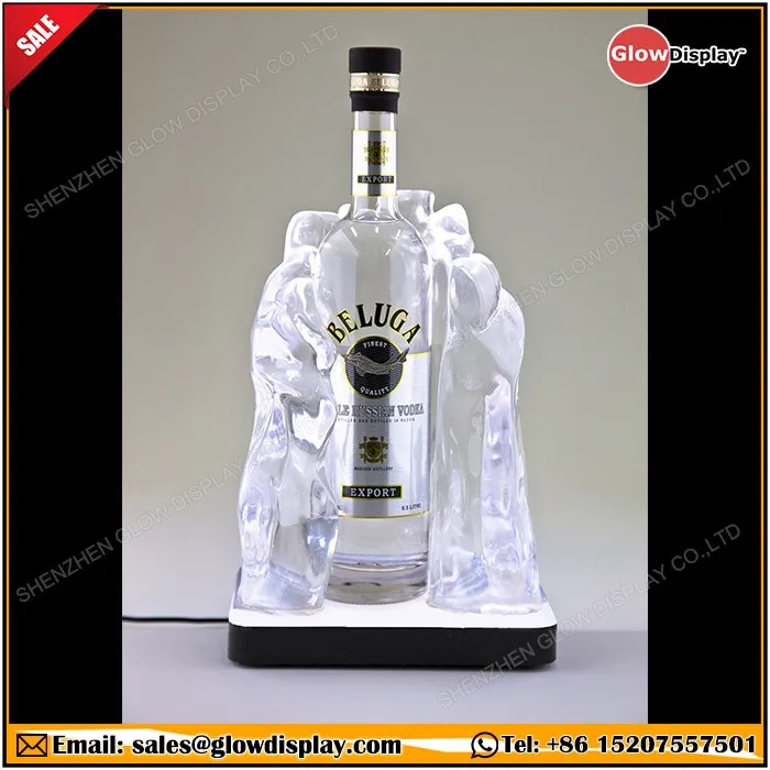 Glowdisplay Beluga Vodka Bottle Resin Led Ice Glorifier - Buy Led Ice ...