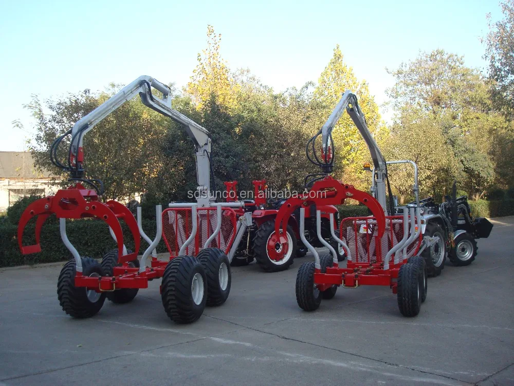 3 Tons Logging Loader Trailer With Crane Zm3004 - Buy Log Trailers With ...