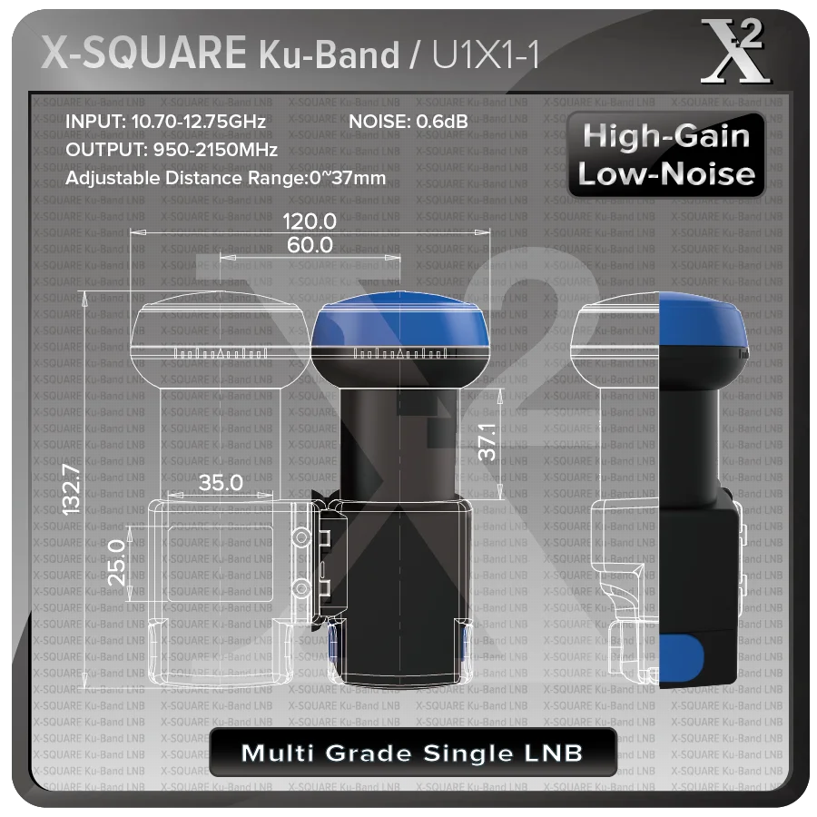 High Power Universal Ku Band Single Solution Lnb One Output Lnb In ...