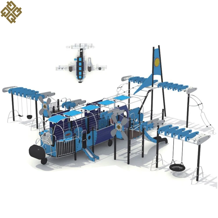 Kids Airplane Style Outdoor Playground Children Playground Slide And ...