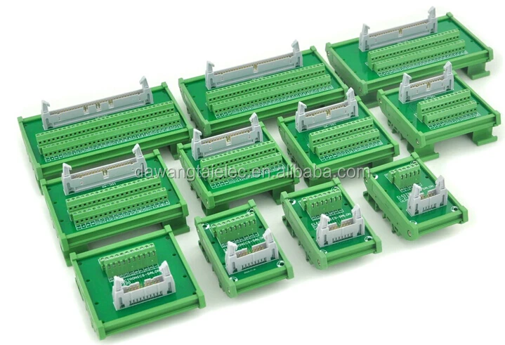 IDC64P IDC 64 针插头到 64p 接线端子插接板适配器 PLC 继电器端子 DIN 导轨安装| Alibaba.com