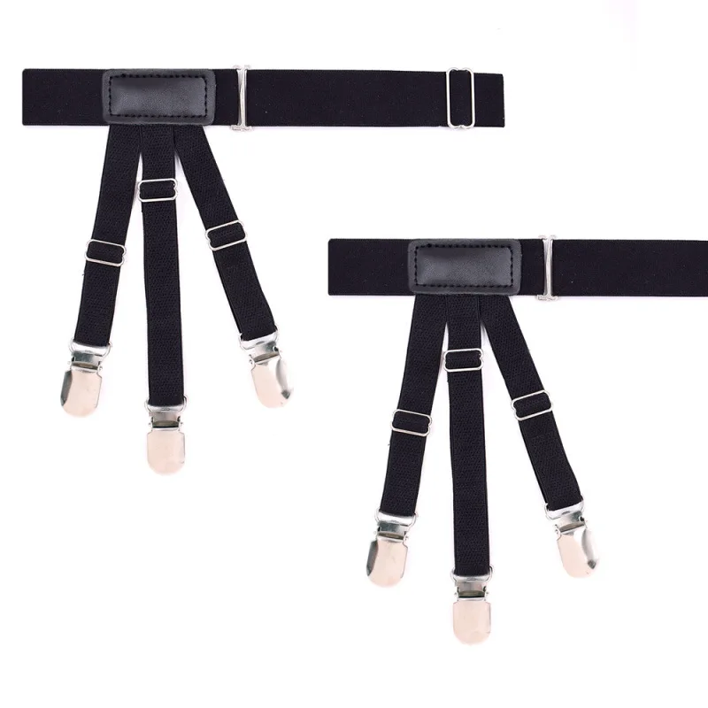 Men's Dress Shirt Leg Garter Belt Stays Holder - Adjustable & Non-slip