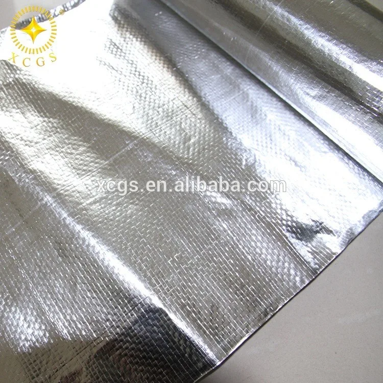 Construction & Real Estate Aluminum Foil Woven Fabric Woven Foil Double ...