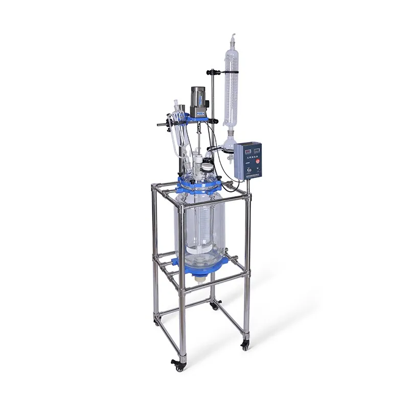 ZZKD Jacketed Glass Reactor Flask for Chemical - Durable & Efficient