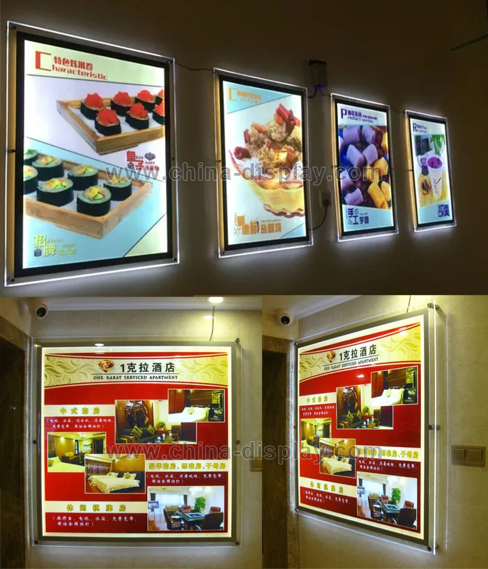 Crystal Acrylic Edge Lit Light Box Led Picture Frame - Buy Edge Lit Acrylic Frame,Edge Lit ...