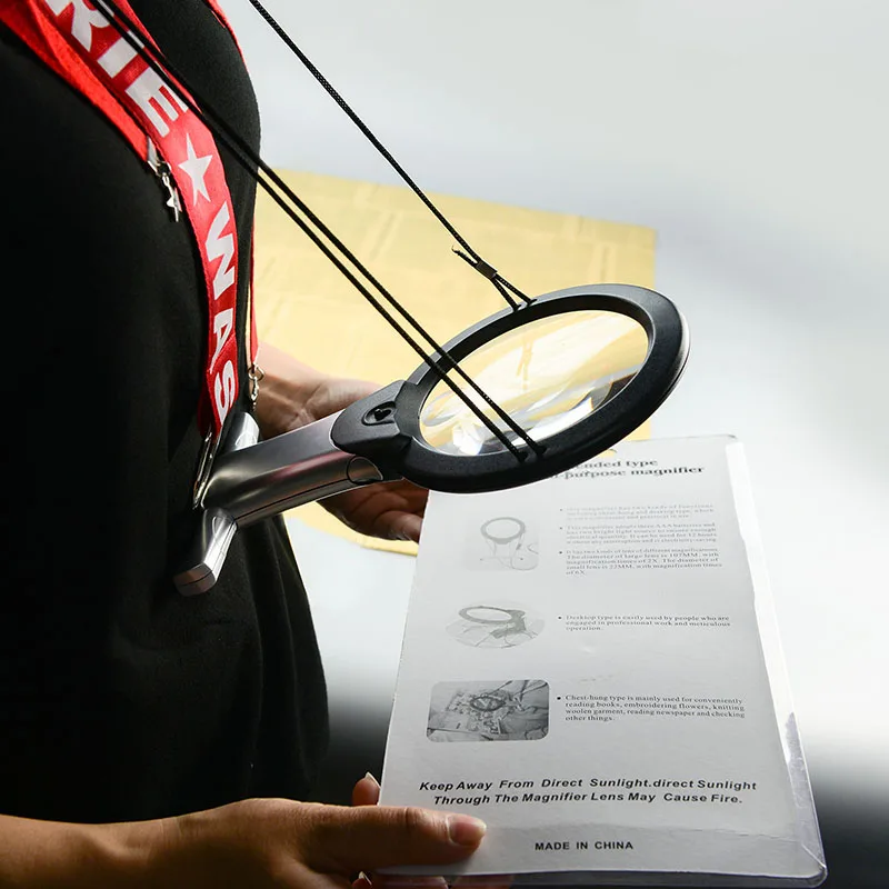 Lupa de costura iluminada por LED MG11B-1 - ampliação de 2,25X a 5X