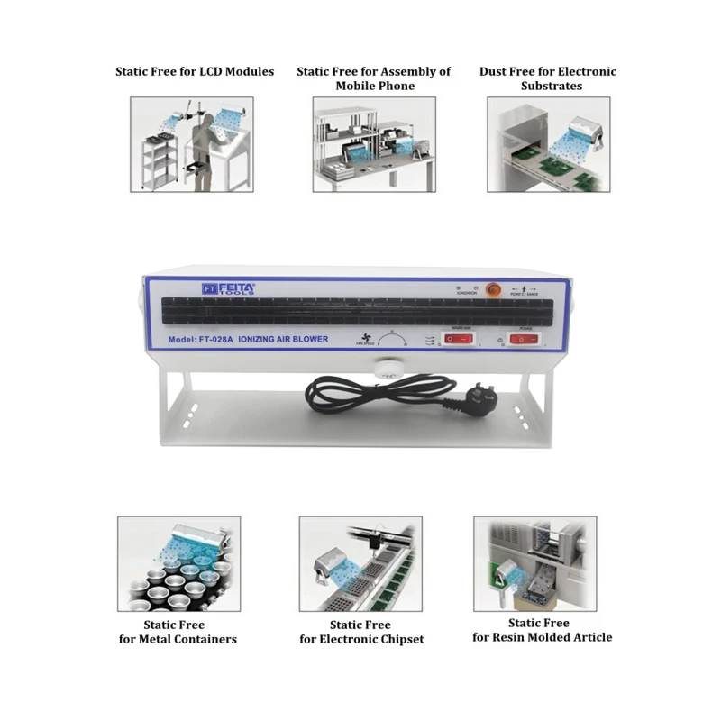 Ft-028a Horizontal Industrial Ionizer Air Fan Electronic Static ...