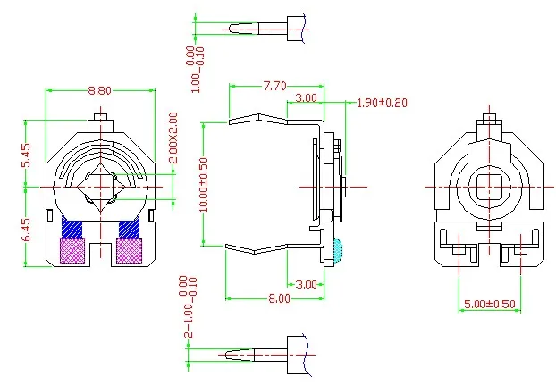 10k Preset Pinout - Vertical Horizontal Ceramic Potentiometer