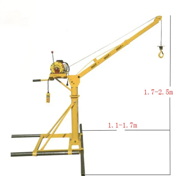500kg Customized Davit Crane/ Small Mobile Crane Hoist/ Portable ...