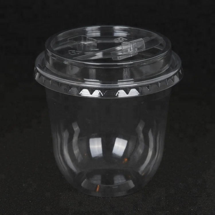 12oz U Shape Pet Plastic Cups With Dome Lids - Buy U Shape Cup,12 Oz ...