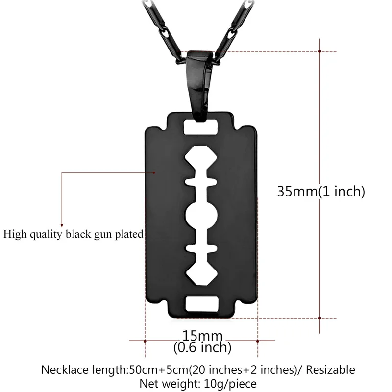 Custom Stainless Steel Safety Double Edge Razor Blade Men Pendant - Buy ...