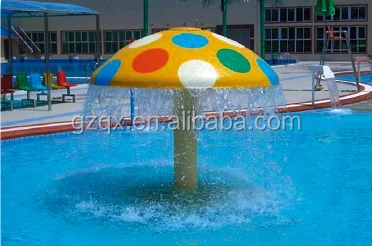 Fiberglass Mushroom Spray Fountain - Commercial Water Park Equipment