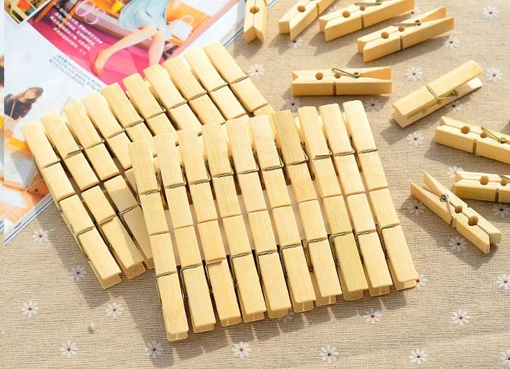Bamboo Pegs - Durable and Sustainable Clothing Clamps