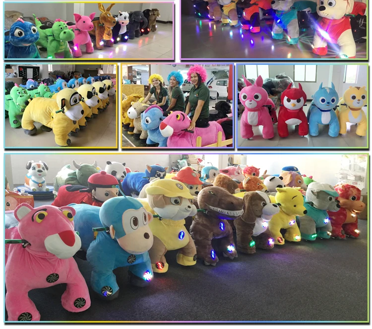 New Design Plush Animal Coin Operated Monkey Walking Kiddie Ride ...