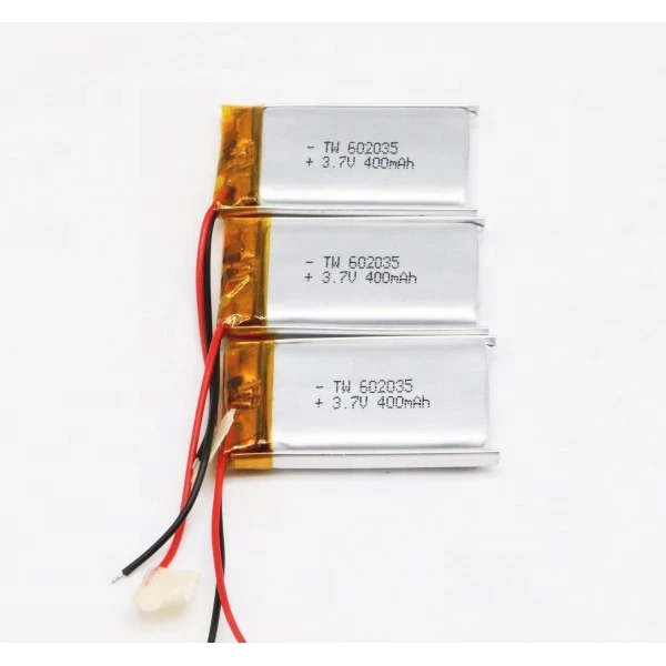 Environmental Friendly Rechargeable 400mah 602035 3.7V Lipo Battery