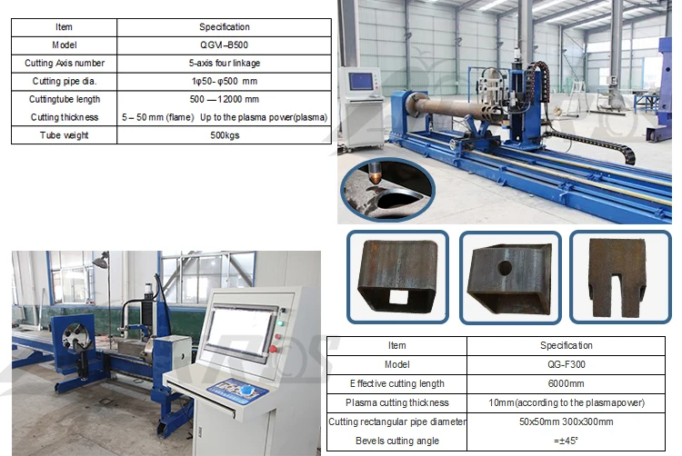 Round Pipe Plasma Cutting 45 Angle Bevel - Square Tube Beveling Cutter