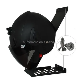 Motorcycle Helmet Stand Holder Wall Mount Shelf Hanger Display ...