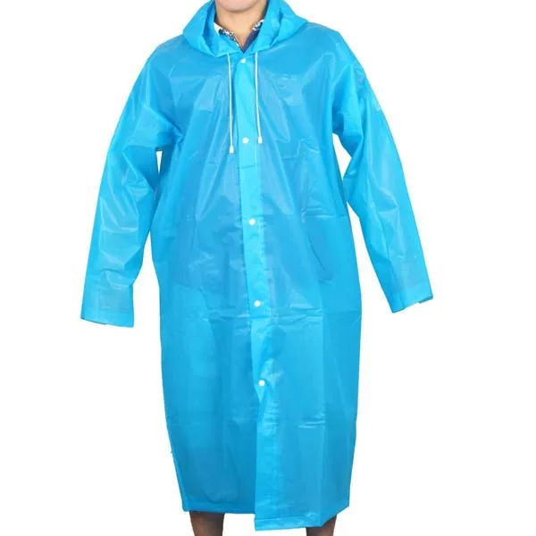 Pass EN13432 Waterproof PEVA Raincoat - Reusable & Durable