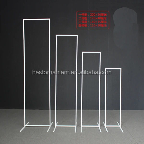 Flat Gold Collapsible Rectangle Stand Metal Geometric Vase Metal ...