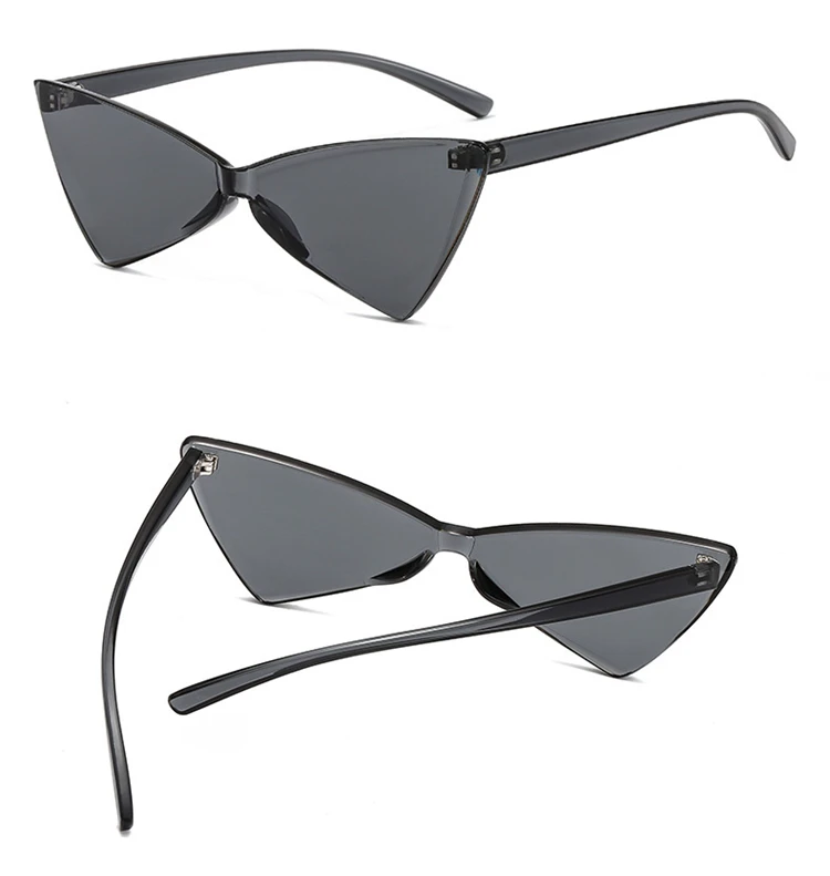 10452 Superhot Eyewear 2018 Cateye Thick Rimless Sun Glasses Fashion