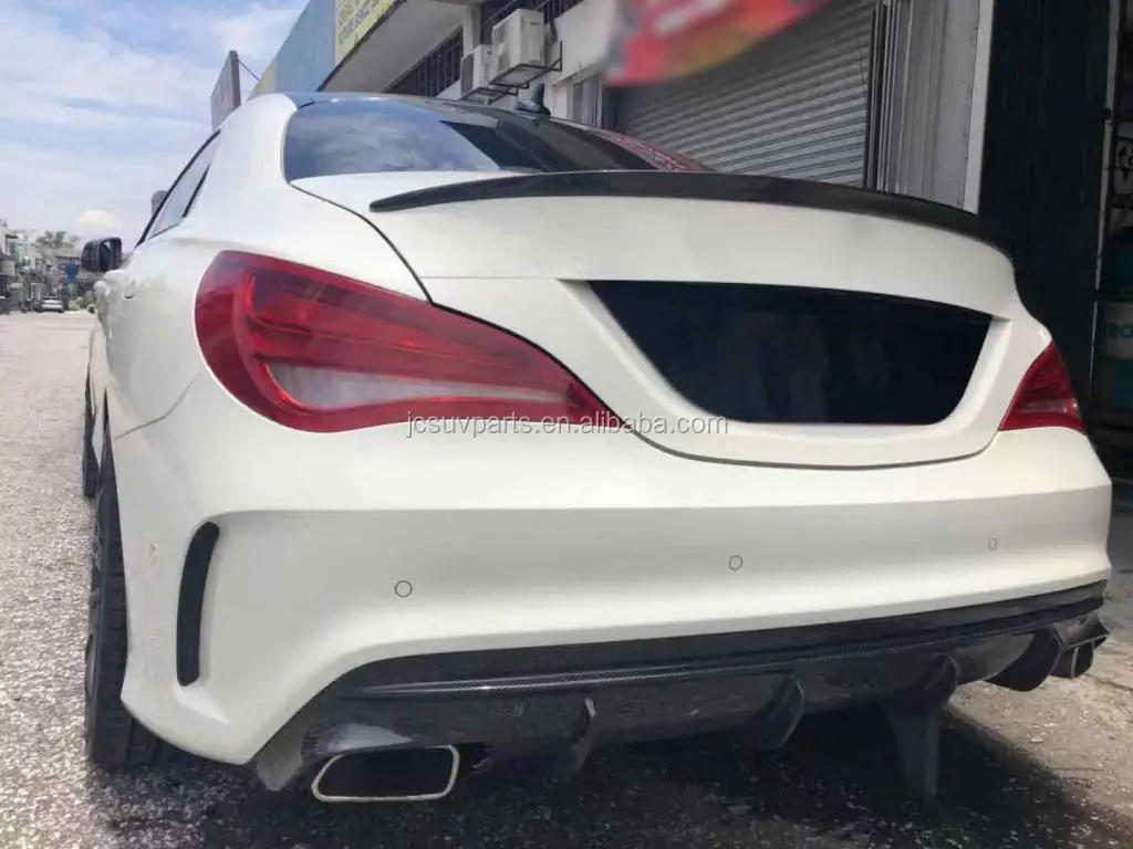 W117 Carbon Fiber Rear Bumper Diffuser For Mercedes Benz W117 C117 ...