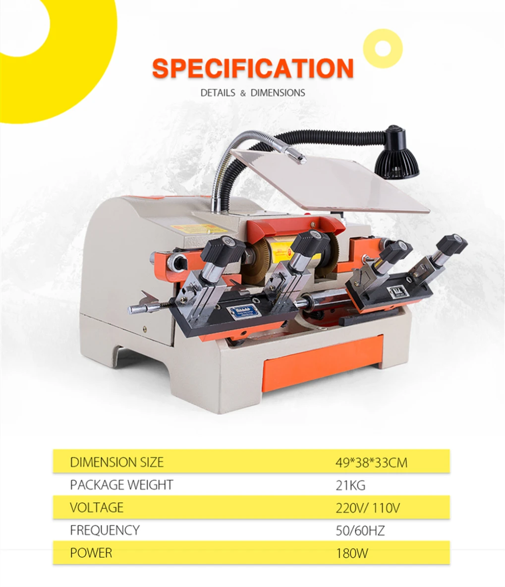 100E1 Key Machine Cut Car/door Universal Key Duplicating Machine