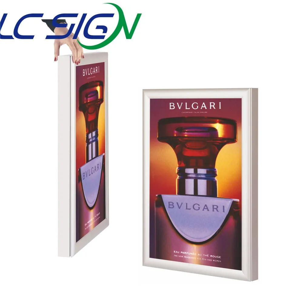 24''x36'' Slim Led Display Light Box Frame Wall Customized Slim Snap Aluminium Poster Ultra Thin ...