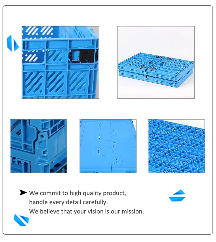 Plastic Crates for Fruits and Vegetables - Durable & Foldable
