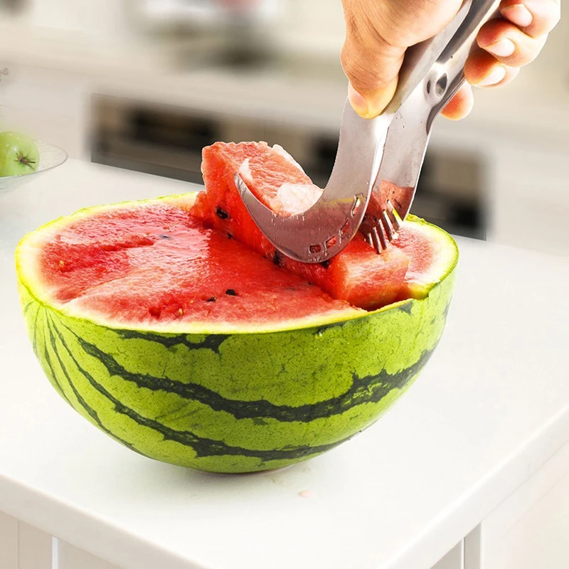 Amazon Hot Watermelon Slicer Melon Cutter Knife - Stainless Steel Melon ...