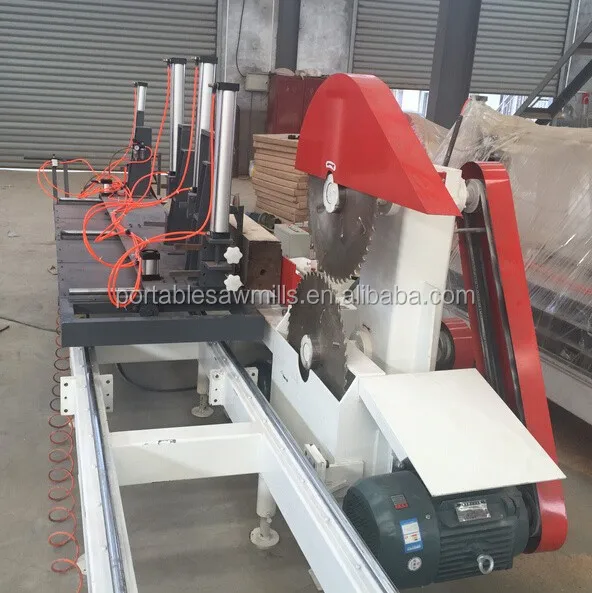 Double Blade Sliding Table Sawmill - Efficient Wood Cutting