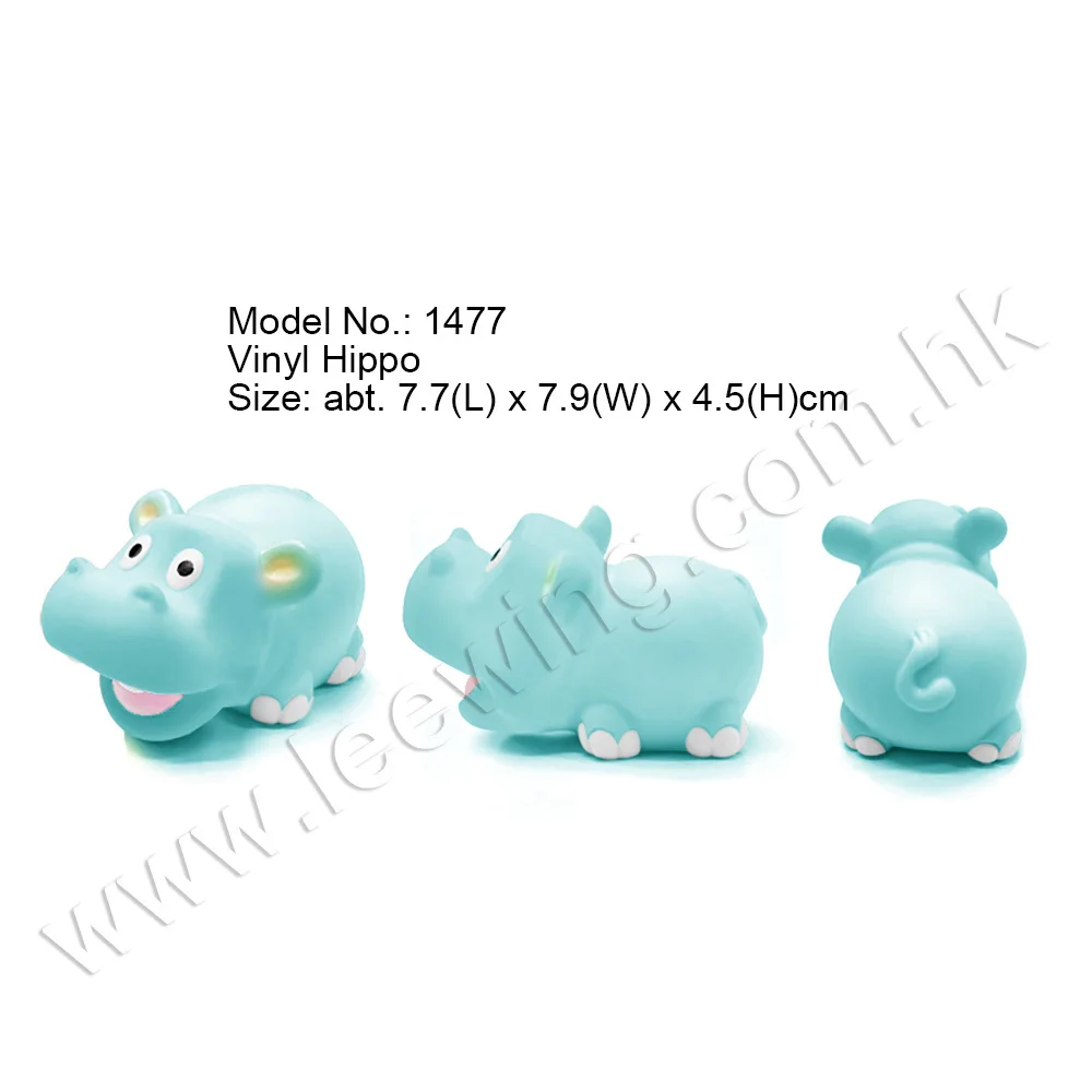 Plastic Hippo Toy - Squishy Bath Fun for Kids & Adults