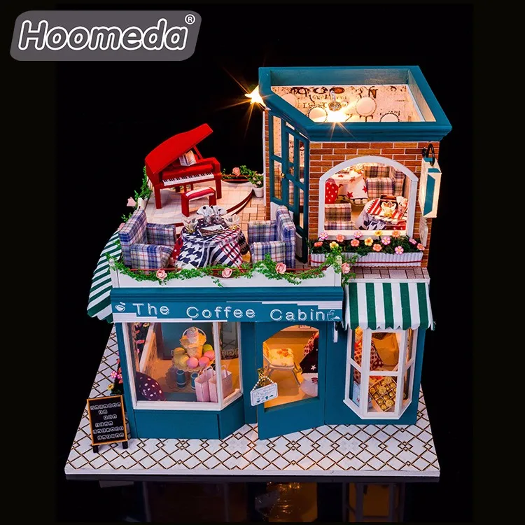 Diy Shop Decoration Wooden Miniature Store Doll Houses - Buy Wooden ...