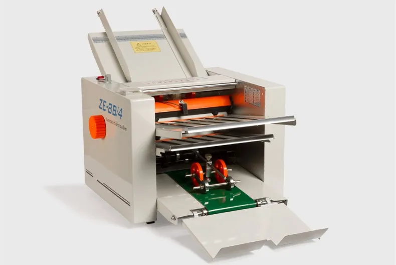 Automatic A3 A4 A5 "Z" Fold Paper Folding Machine - 4 Plates, 80m/min ...