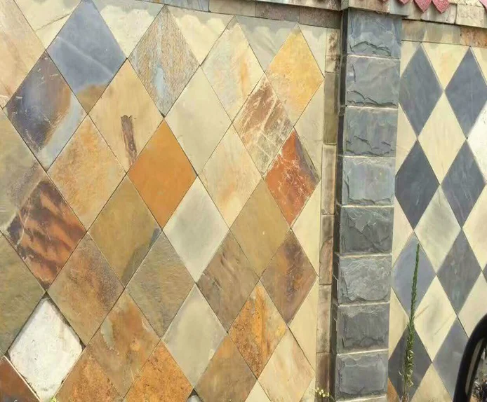 Cultural rusty yellow slate stone for wall cladding slate and floor ...