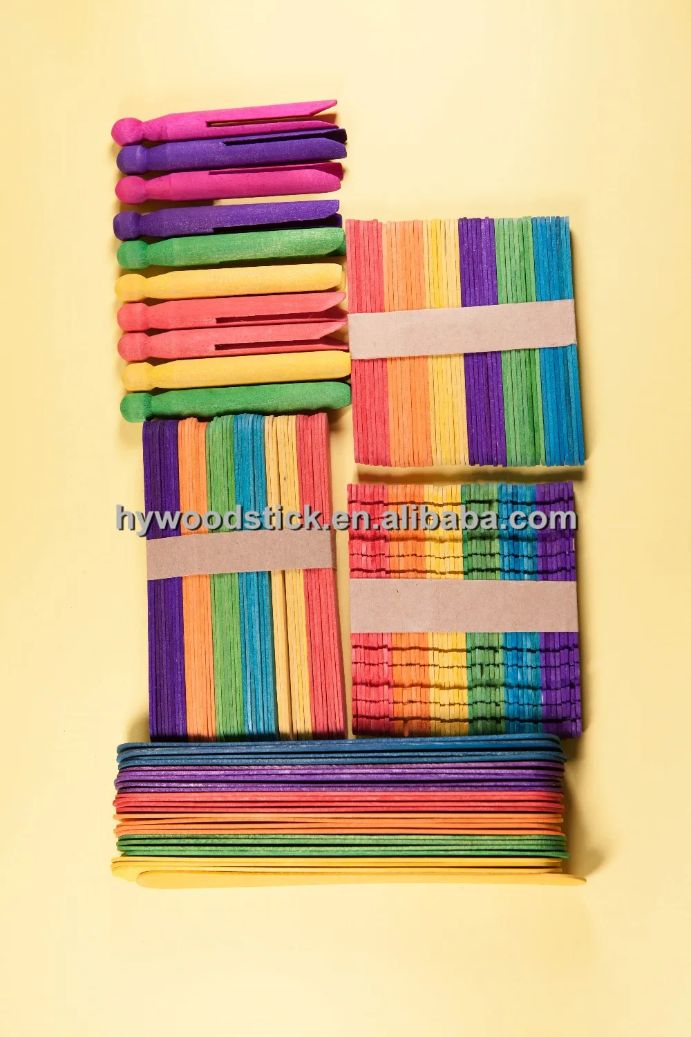 Bright-coloured Diy Wooden Stick With Non-toxic - Buy Factory Price ...