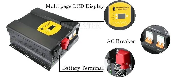 2000w 12v Solar Solaire Home Yellow Inverter With Wall Mounted - Buy ...