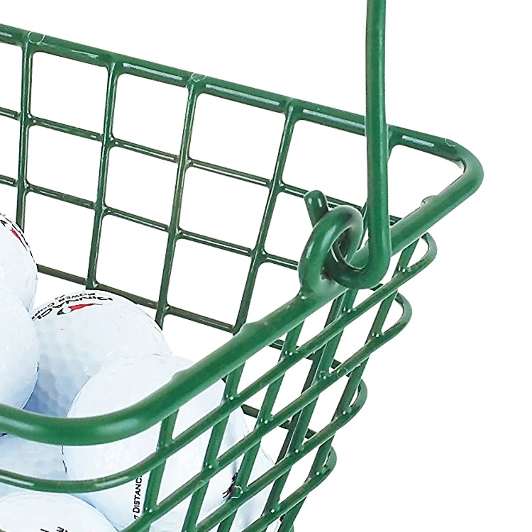 Green Small Golf Ball Wire Basket,Metal Material Ball Container - Buy ...