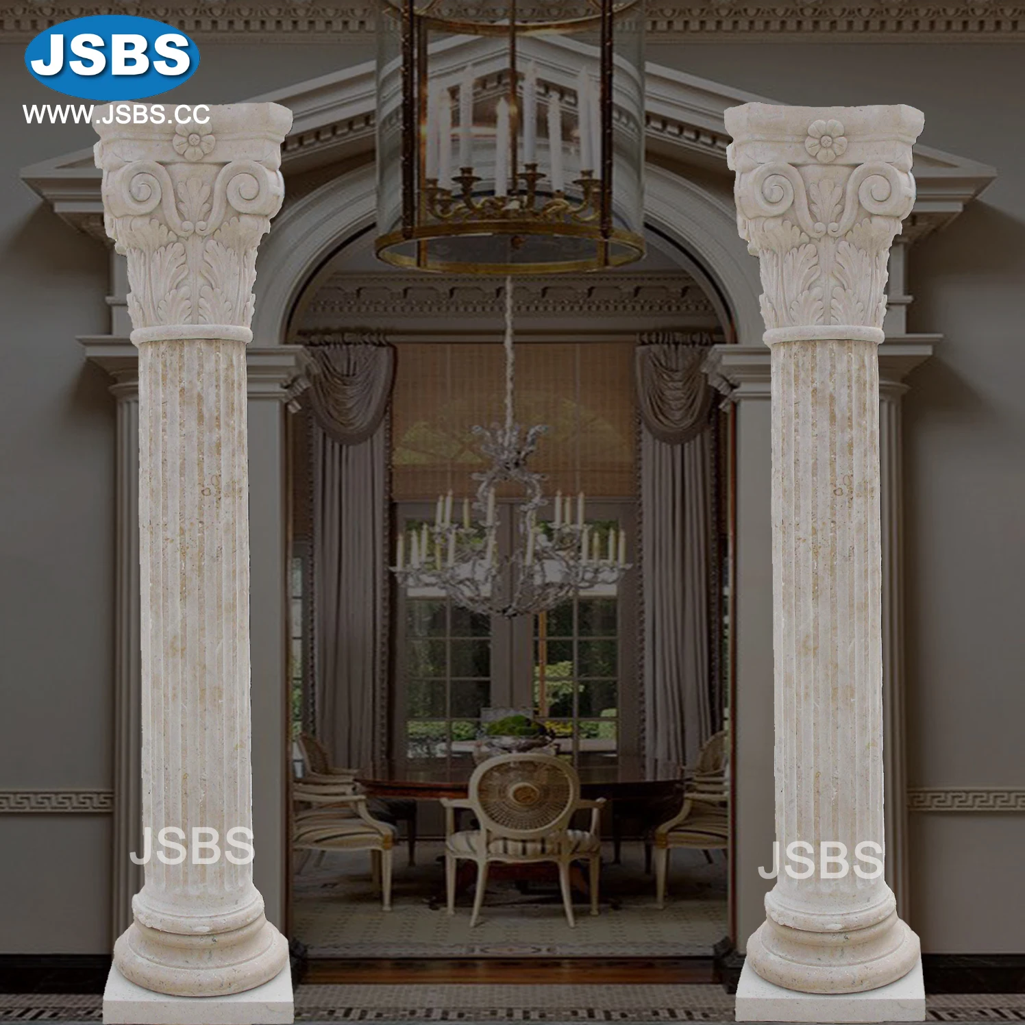 Hand Carved White Marble Roman Column For Sale - Buy Roman Column ...