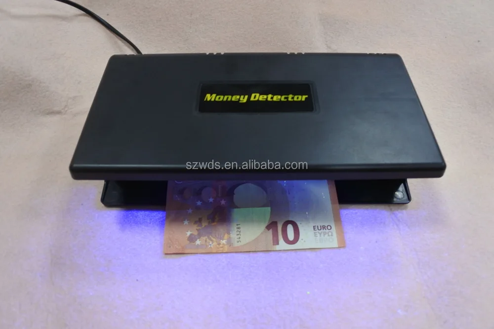 6w Desktop Mains Powered Uv Forged Counterfeit Bank Note Checker Euro ...