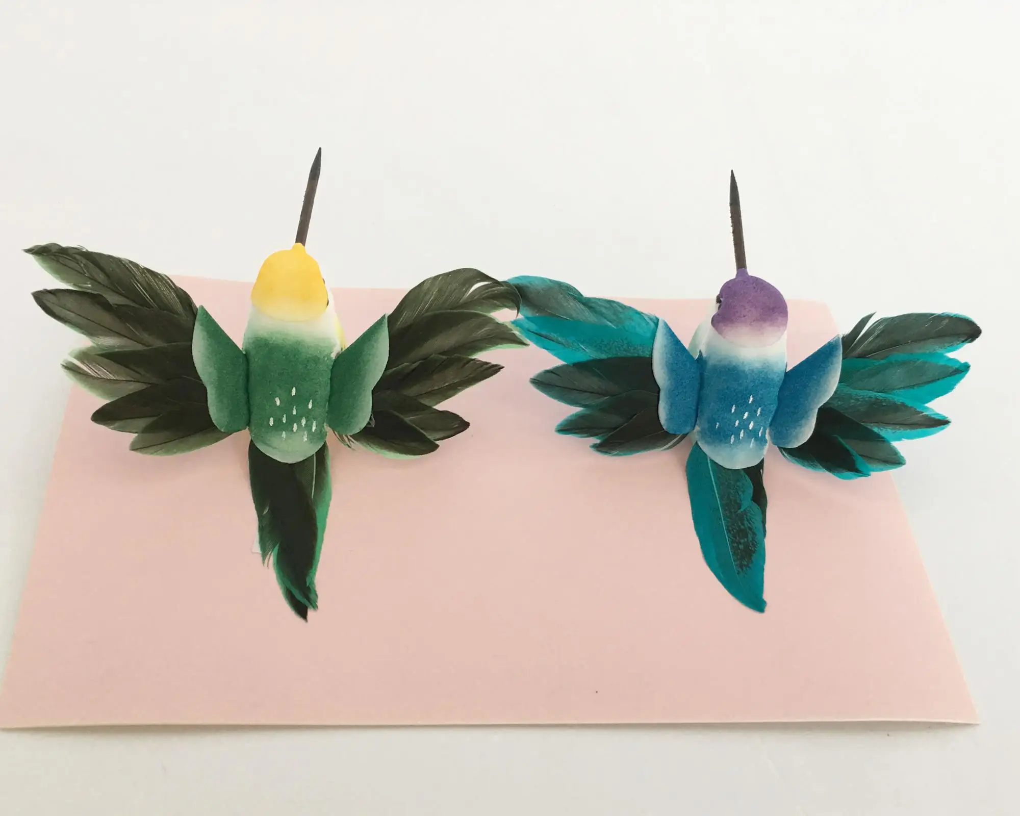 Fabric Artificial Crafts Hummingbird Ornaments Birds - Buy Hummingbird ...