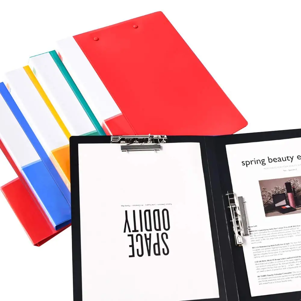 A4 Size File Clamp Folder Punchless Binder Double Strong Clips Office ...