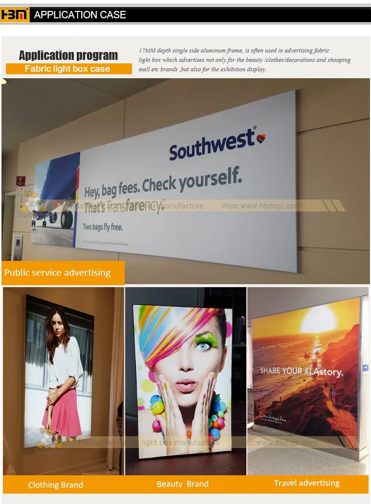 17mm Aluminum Stretch Fabric Frame Extruded Aluminum Sign Frame - Buy ...