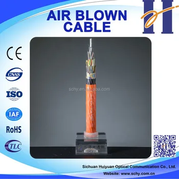 576 Core Single Mode Communication Cable Air Blown Micro Fiber Optic ...