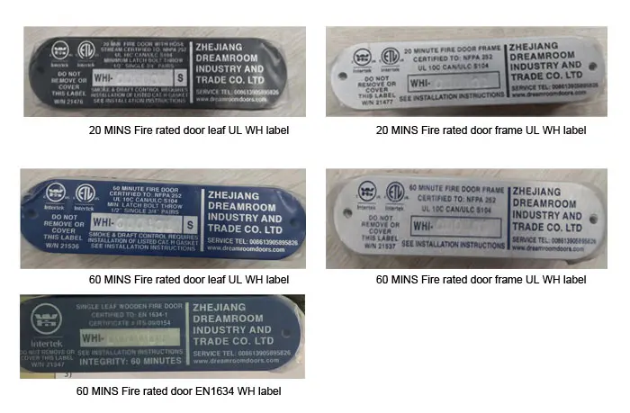 Intertek Wh Ul Listed 60 Minutes Fire Rated Hotel Electronic Door - Buy ...