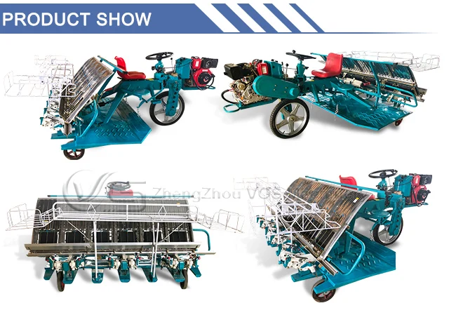 6 Row Paddy Rice Seedling Transplanter Riding Walking Rice Planting ...